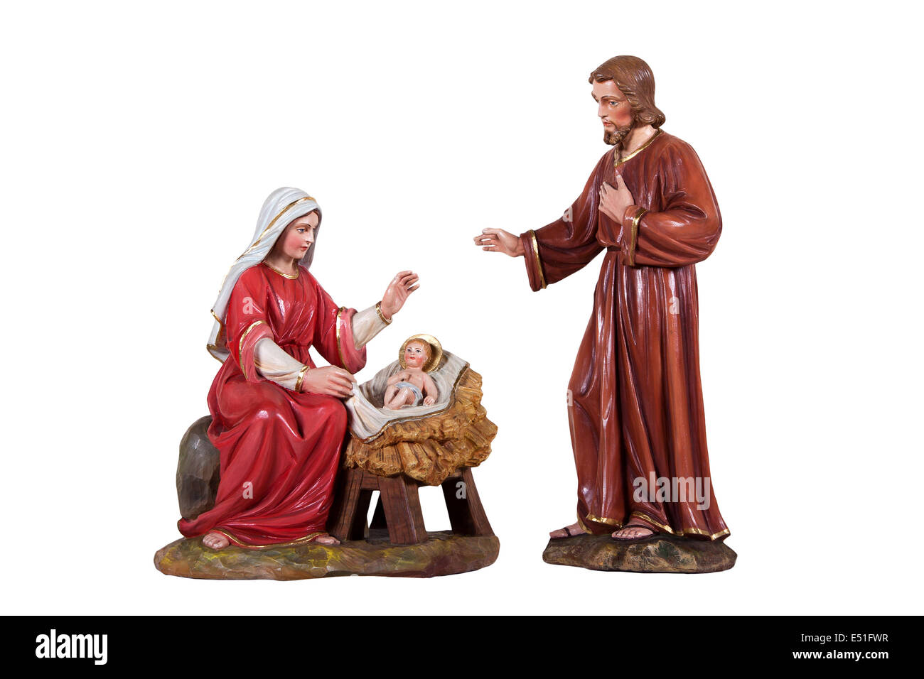 Nativity scene holy family baby Cut Out Stock Images & Pictures - Alamy
