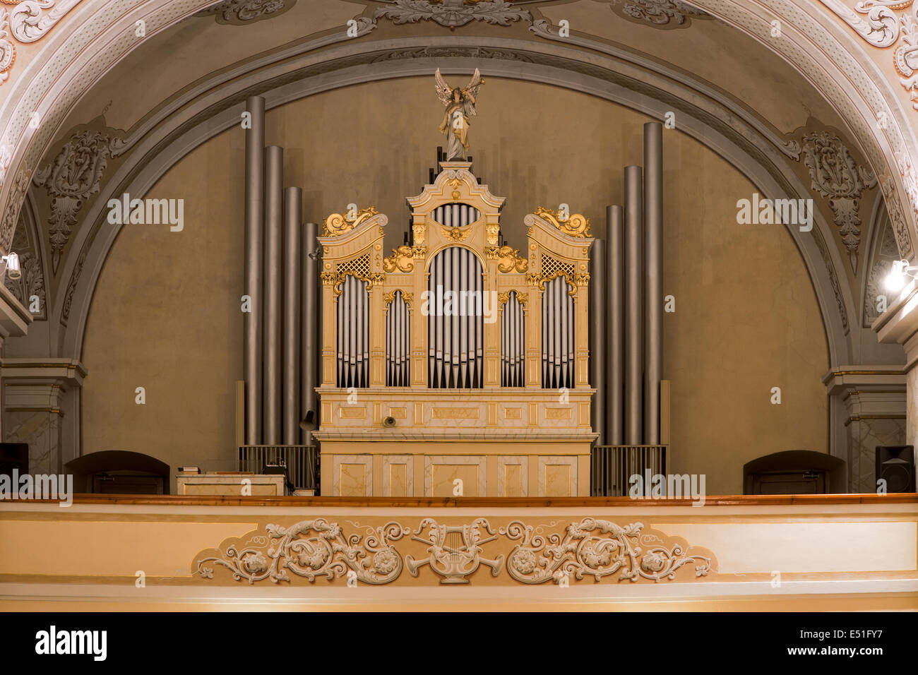 Organ in church Stock Photo - Alamy