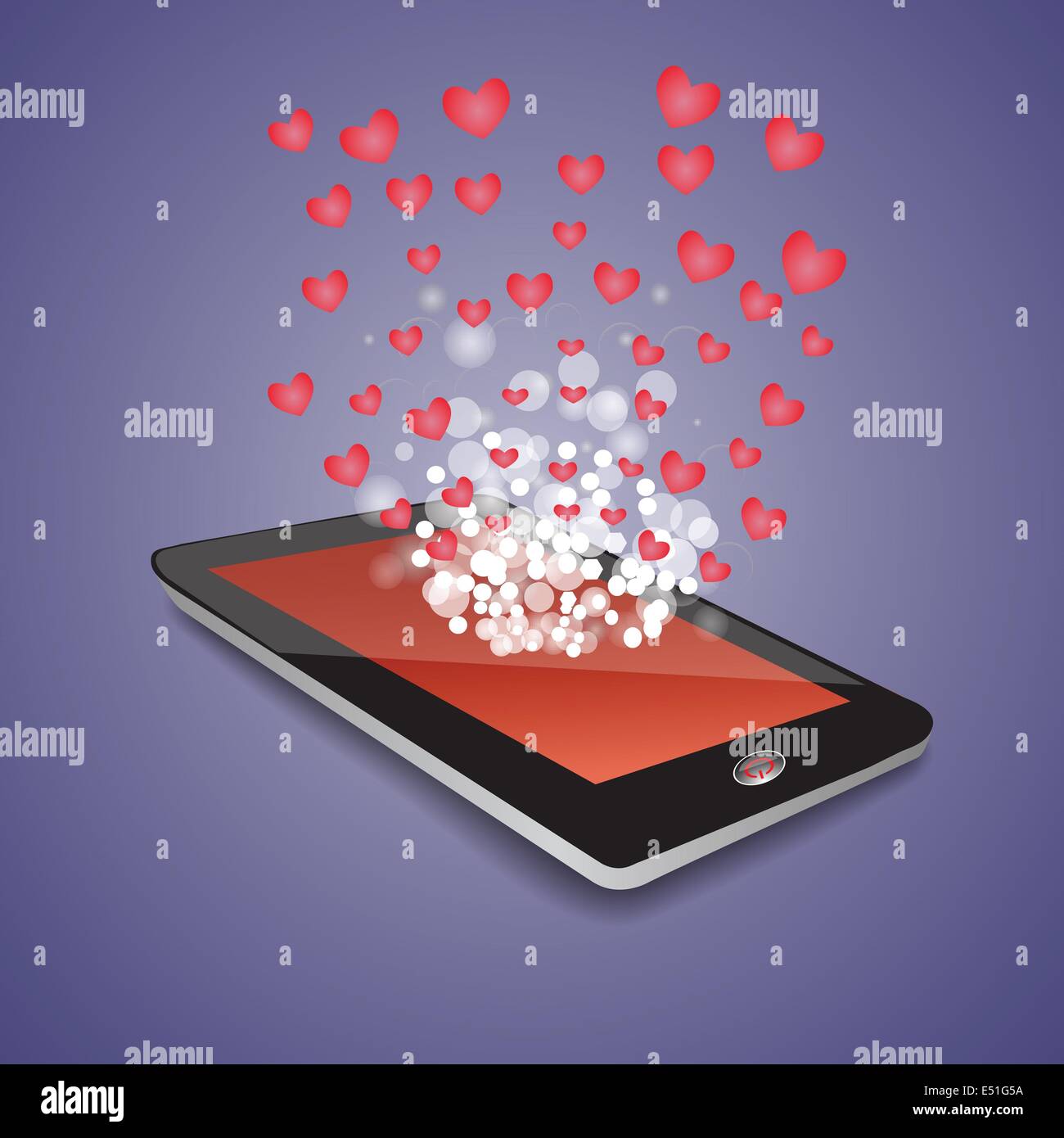 Heart and computer illustration hi-res stock photography and images - Alamy