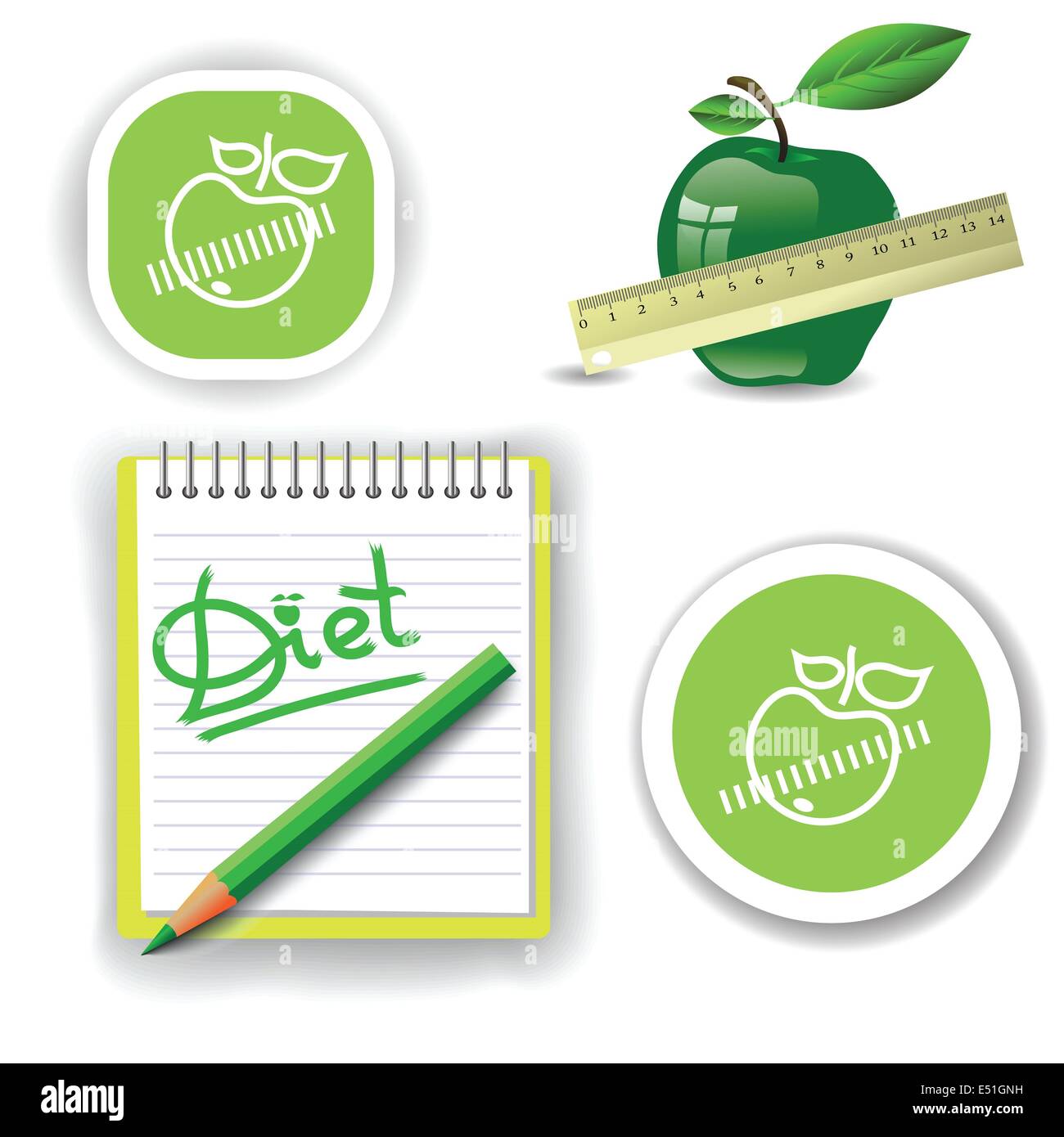 Diet icons hi-res stock photography and images - Alamy