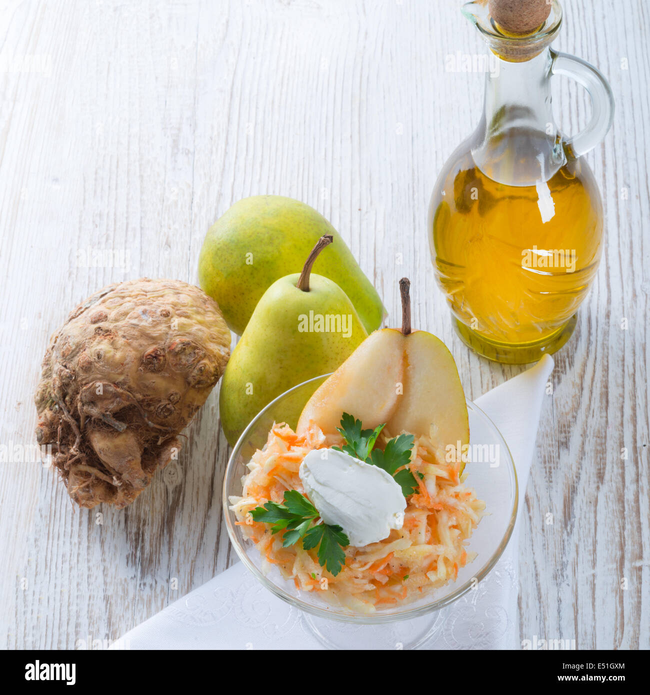 celery salad with pear Stock Photo - Alamy
