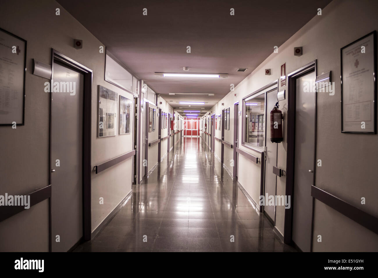 white hospital corridor, clean and hygienic space Stock Photo - Alamy