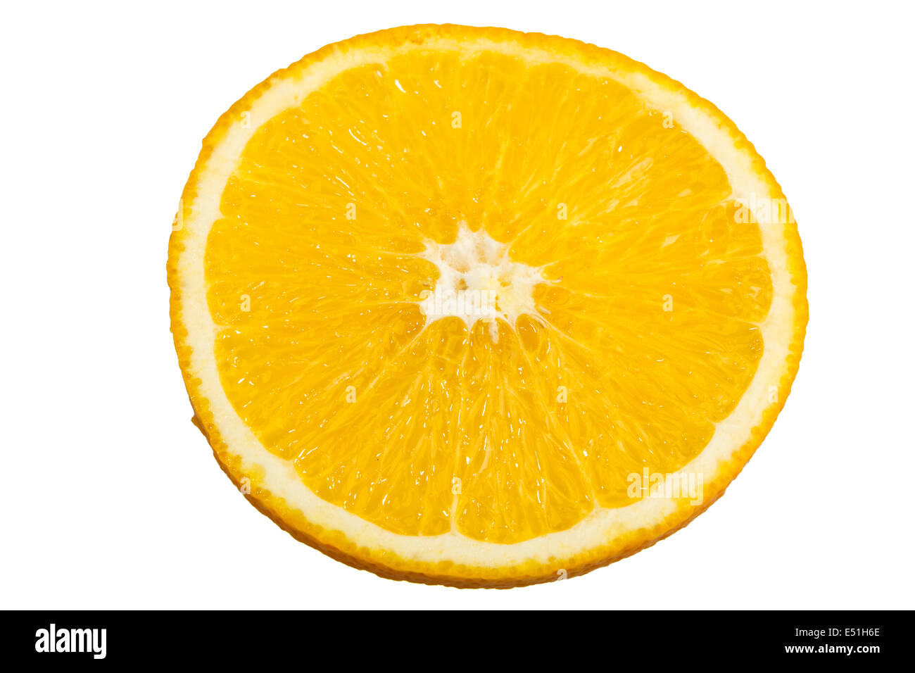 Slice of fresh orange isolated Stock Photo - Alamy