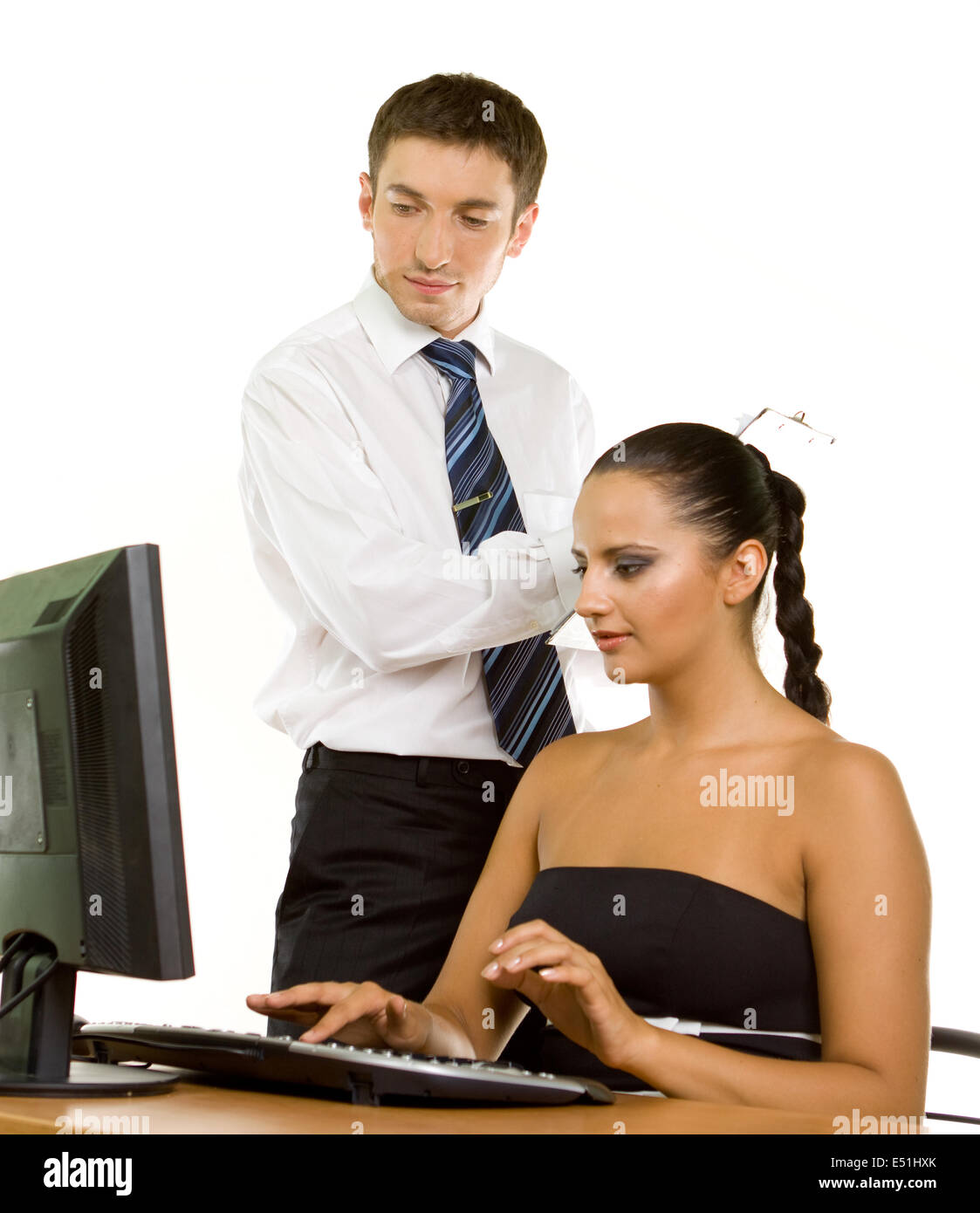 Two business partnership working hi-res stock photography and images ...