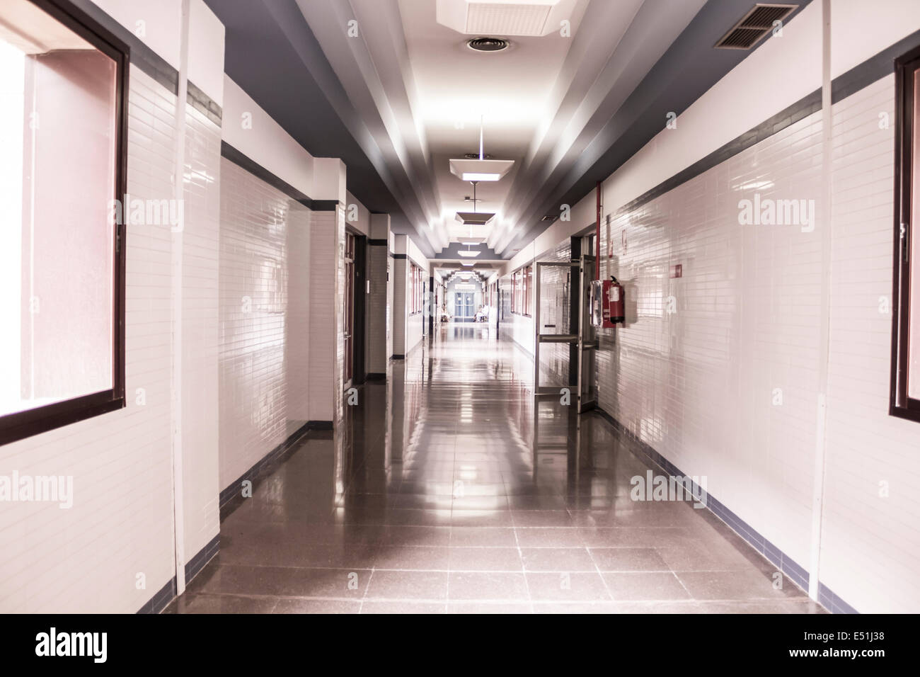white hospital corridor, clean and hygienic space Stock Photo - Alamy