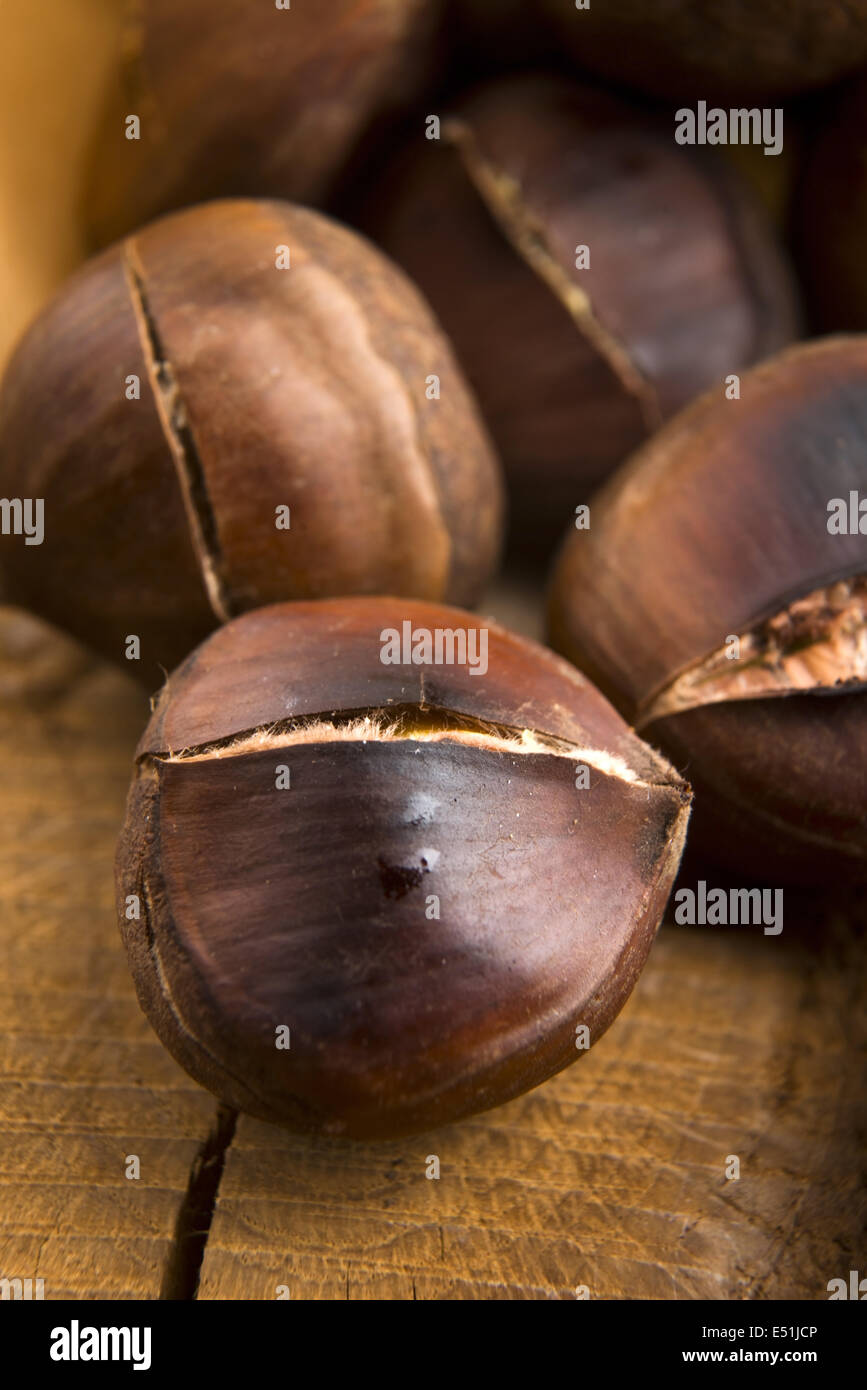Delicious roasted chestnuts Stock Photo - Alamy