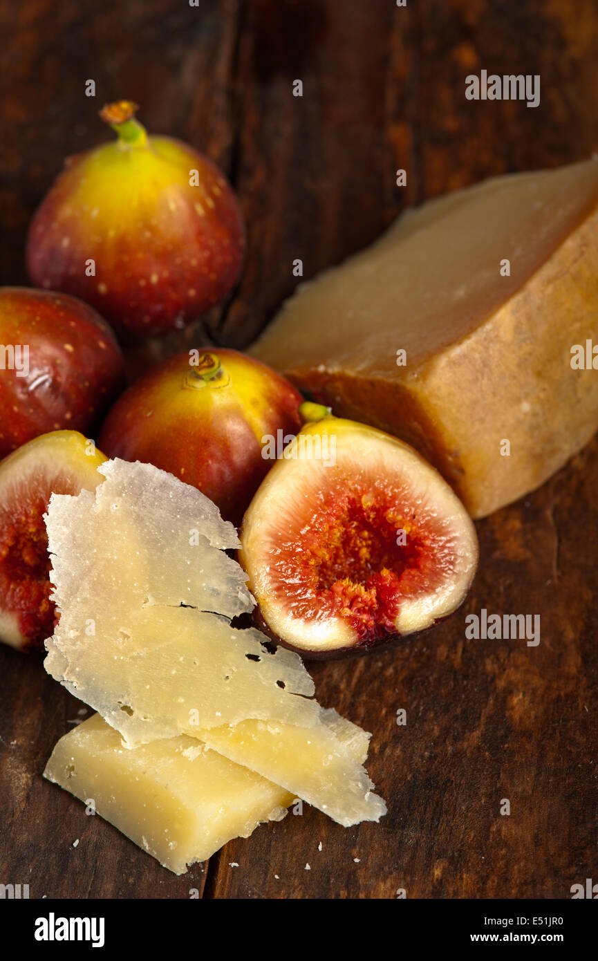 pecorino cheese and fresh figs Stock Photo - Alamy