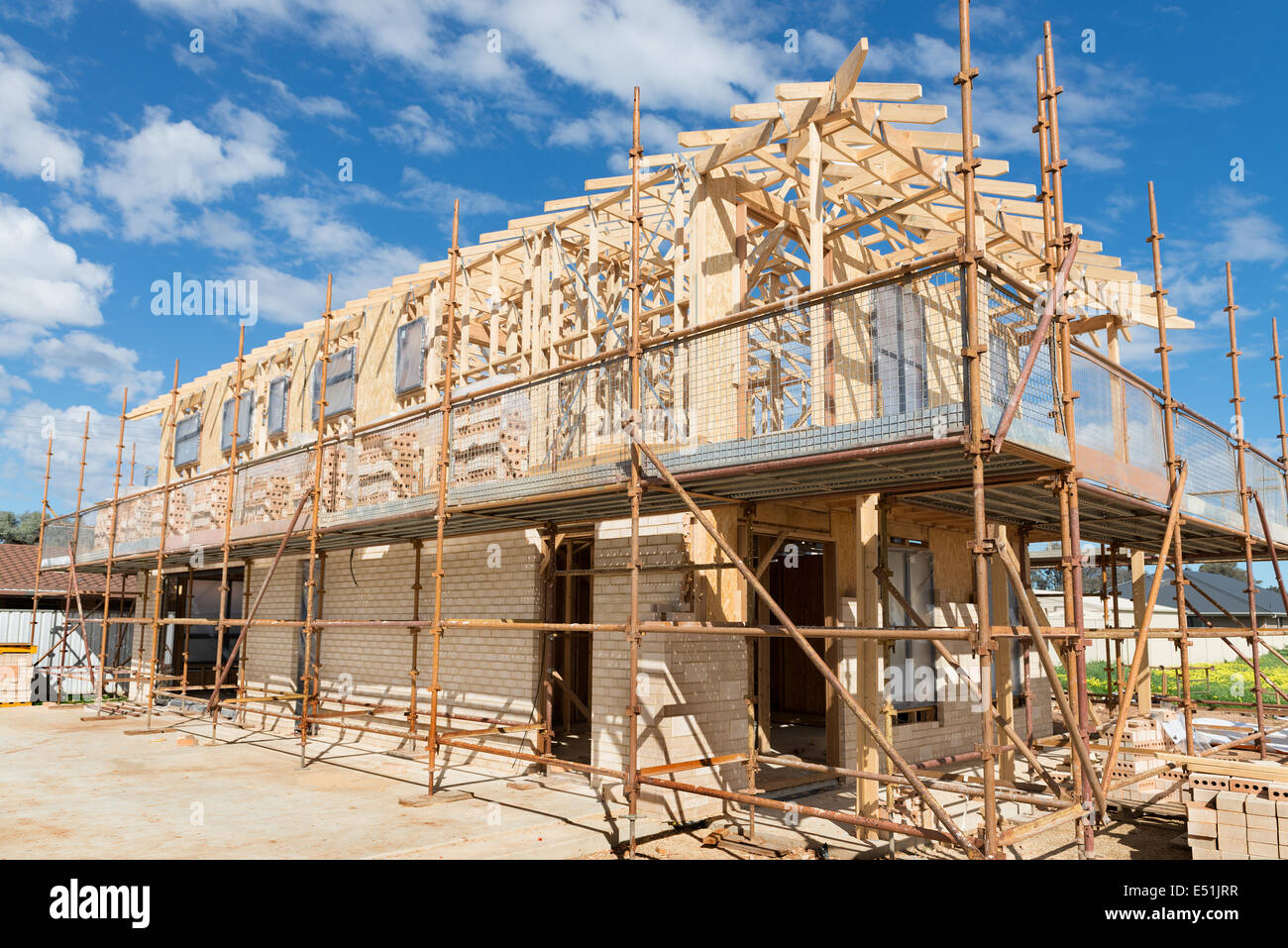 New home construction framing Stock Photo - Alamy