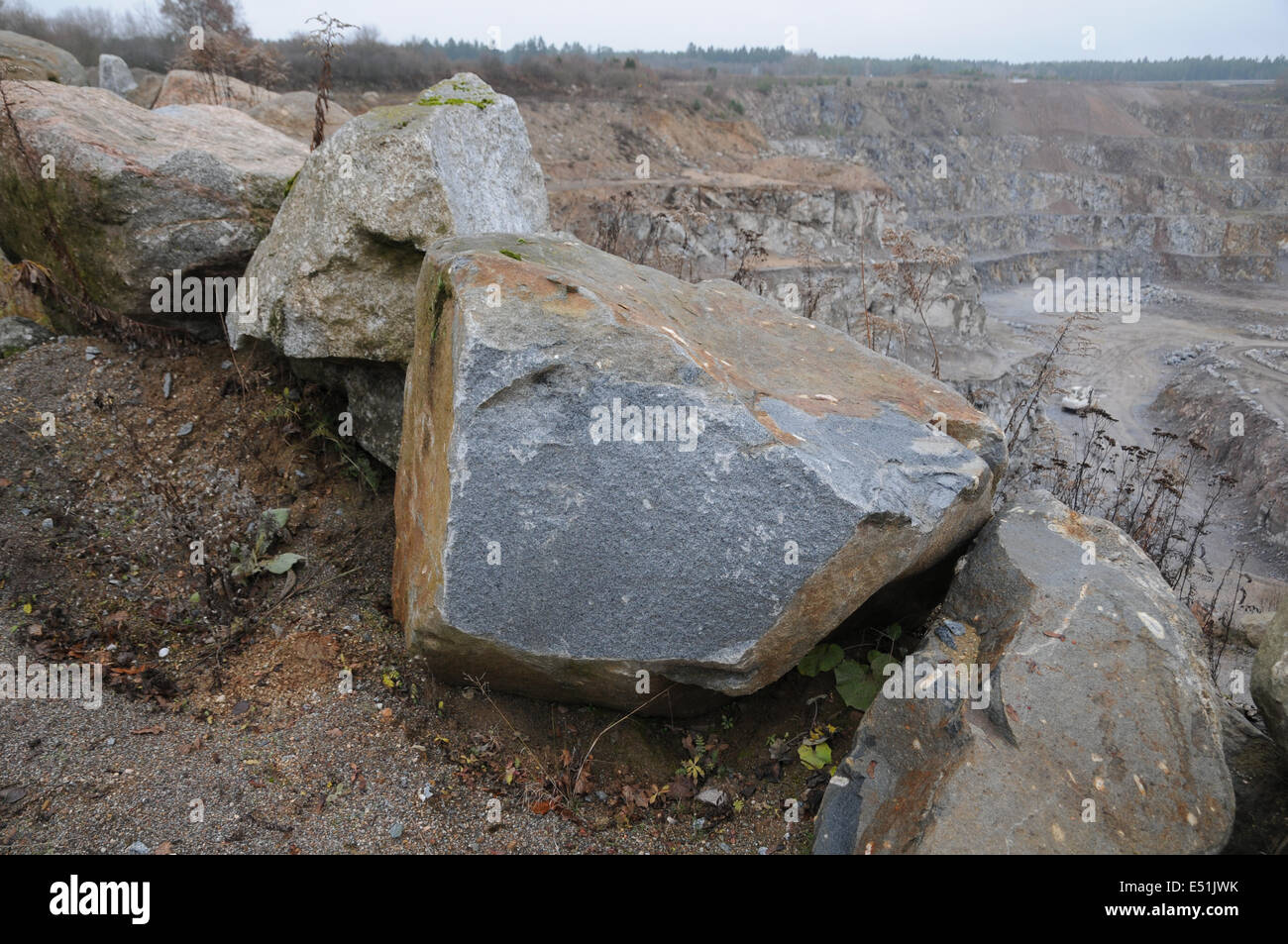 Rocks in a quarry Stock Photo - Alamy