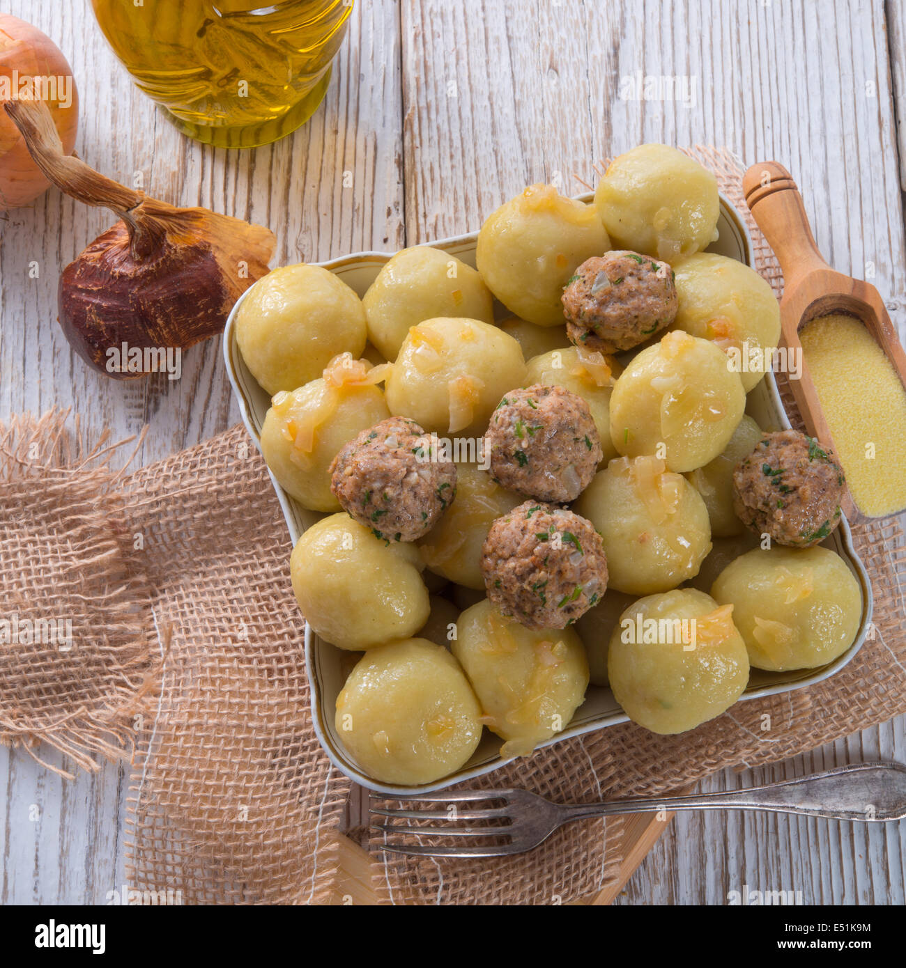dumplings with meatball Stock Photo - Alamy
