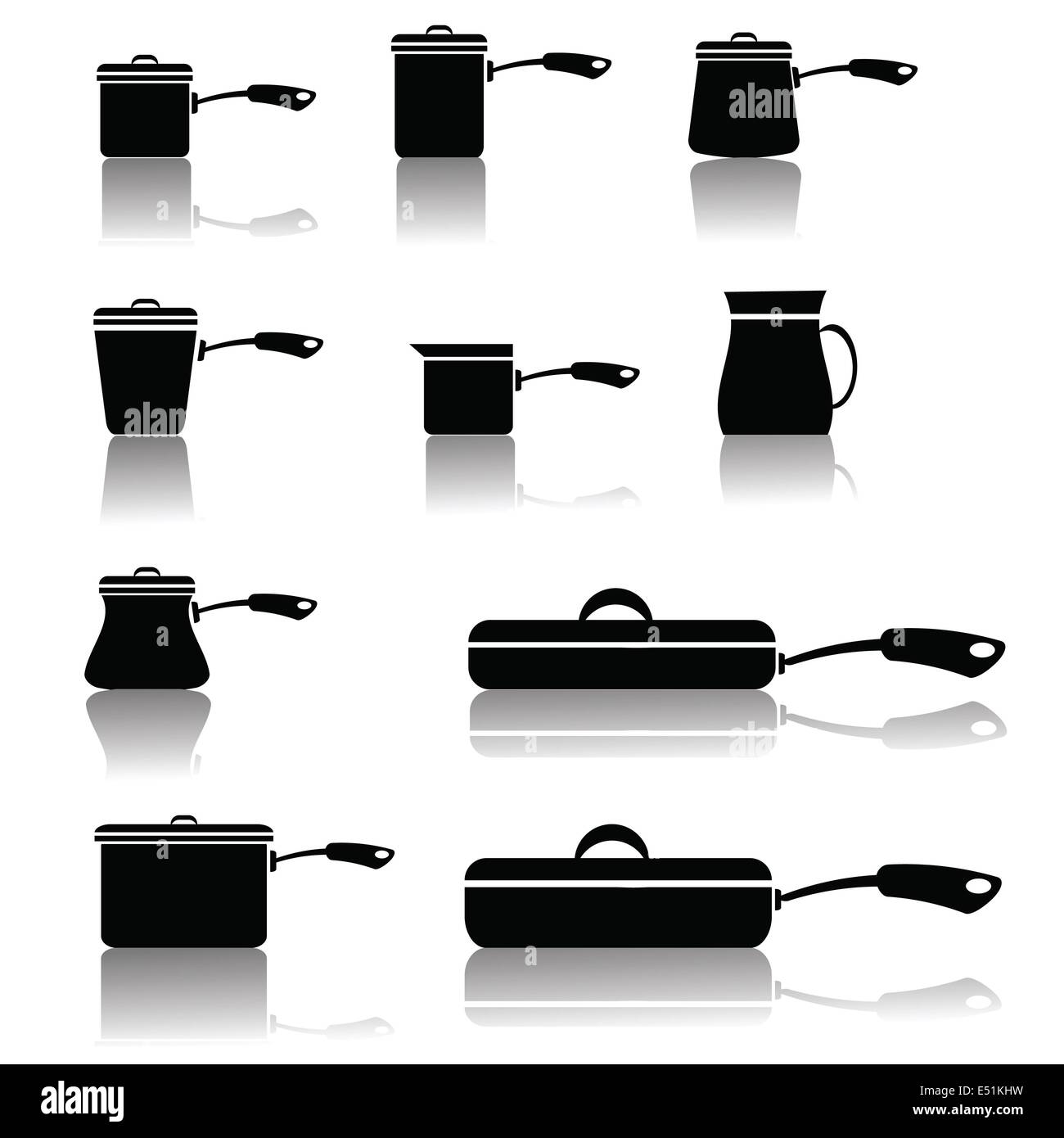 Black cooking pots Cut Out Stock Images & Pictures - Alamy