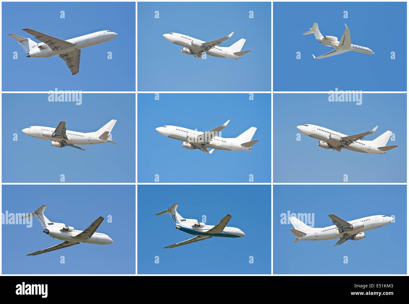 Set big commercial airplane hi-res stock photography and images - Alamy