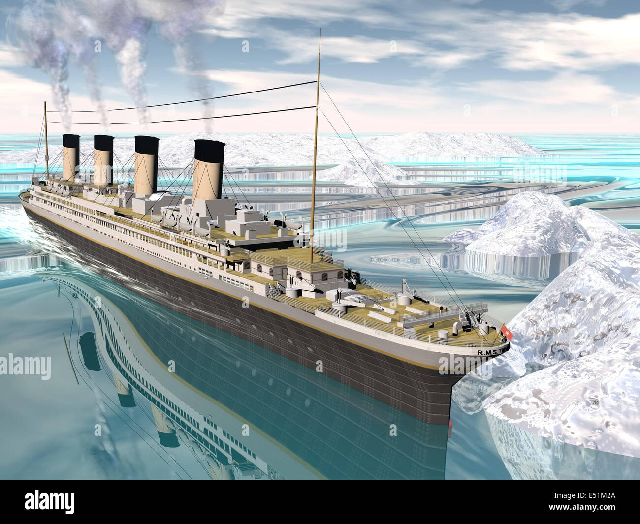Titanic ship - 3D render Stock Photo - Alamy