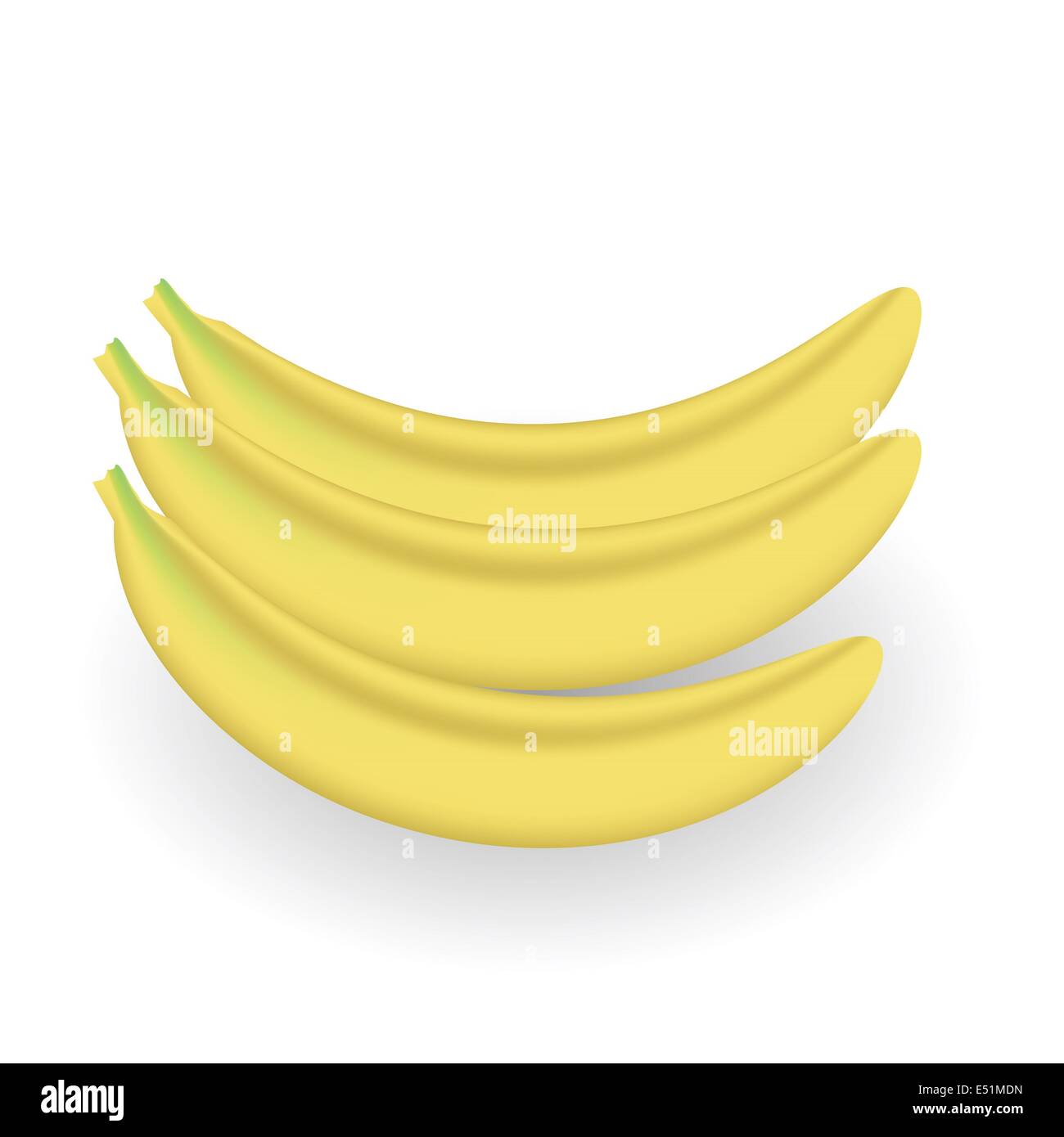 Three ripe bananas Cut Out Stock Images & Pictures - Alamy