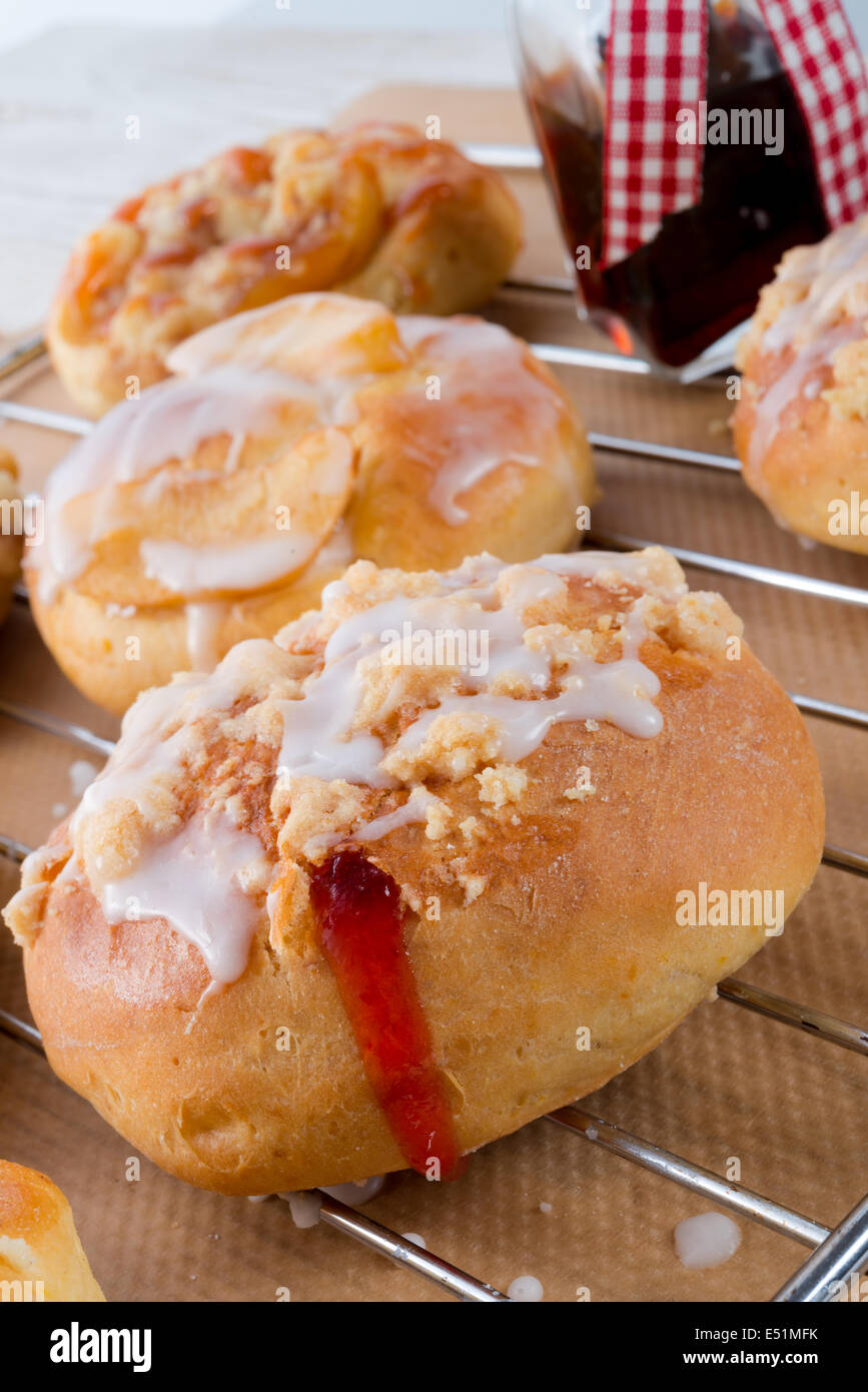 Rolls with jam Stock Photo - Alamy
