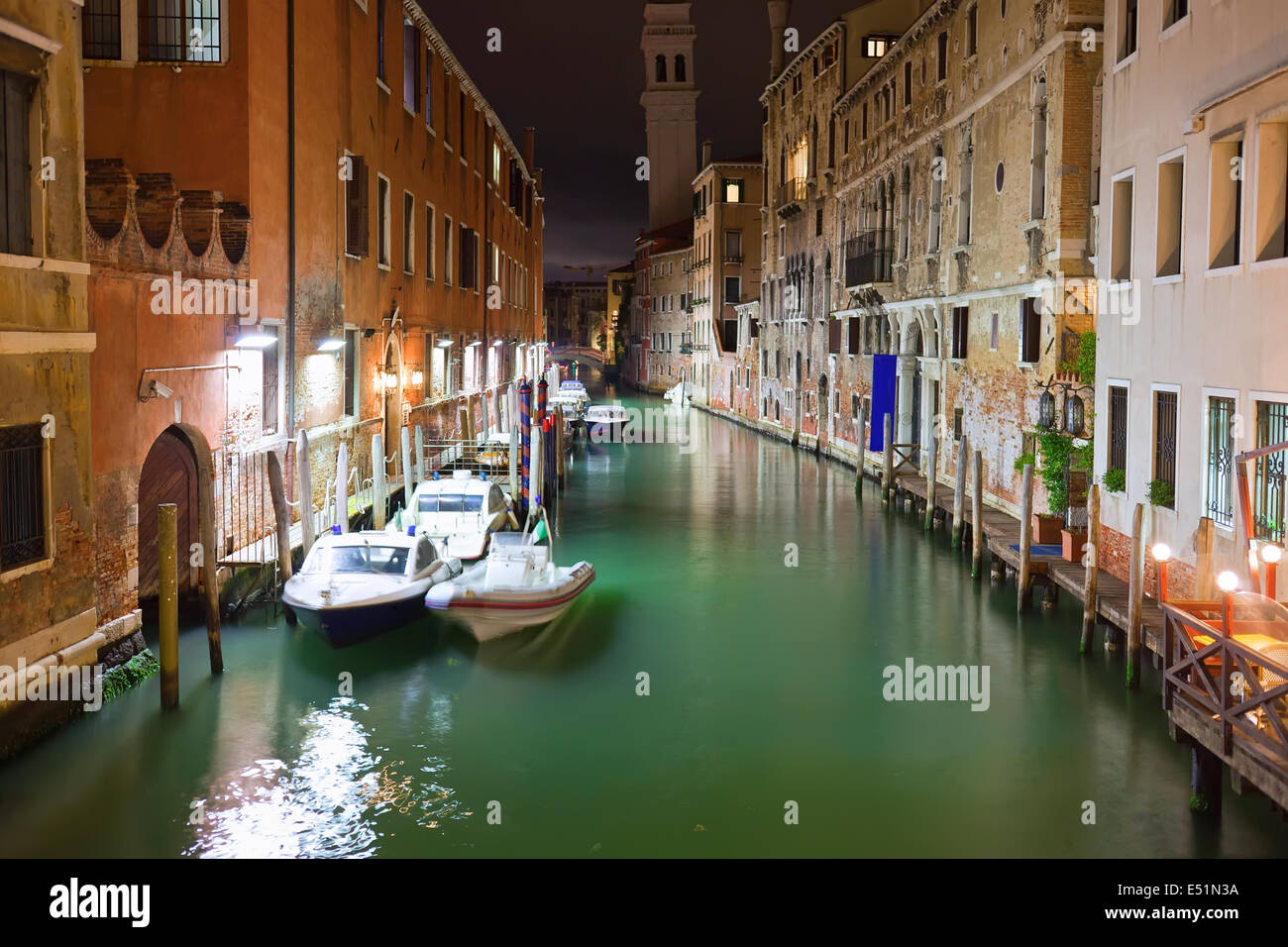 Venice at night Stock Photo - Alamy