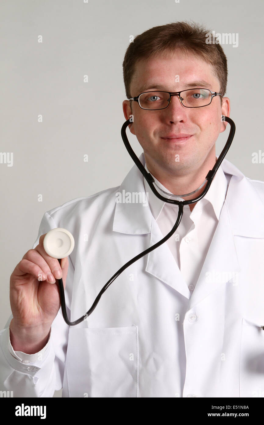 young male doctor portrait Stock Photo - Alamy