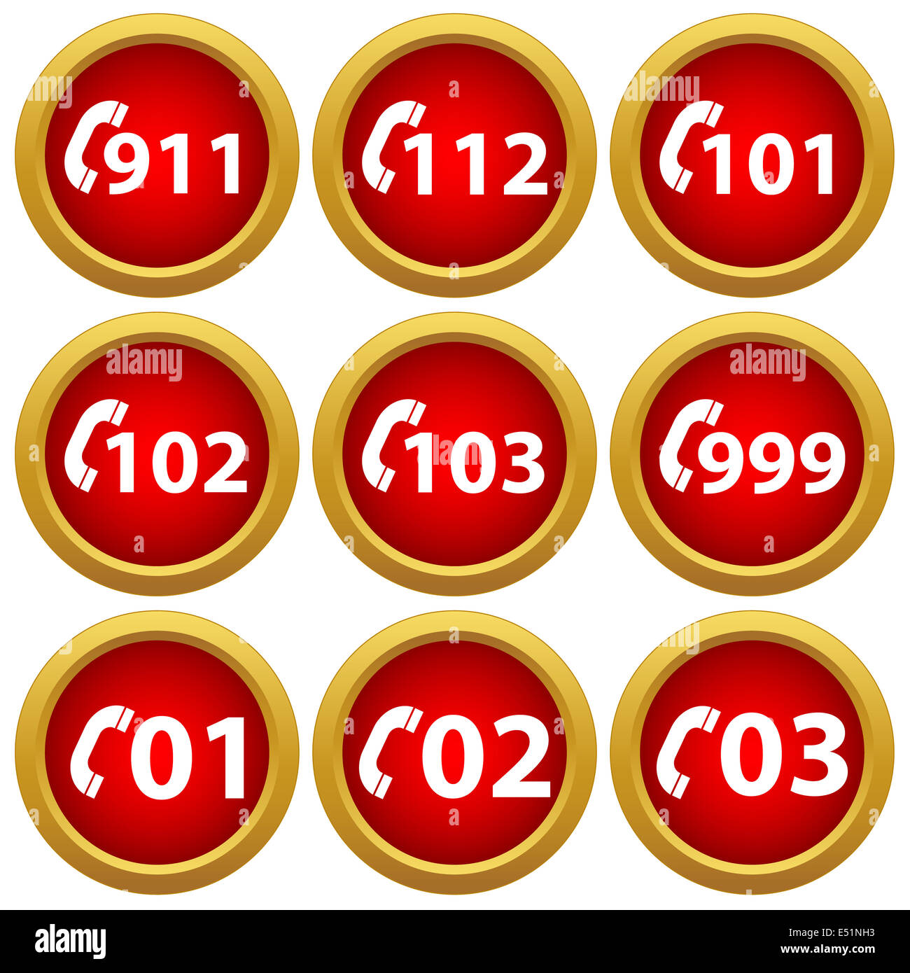 112 emergency call vector hi-res stock photography and images - Alamy