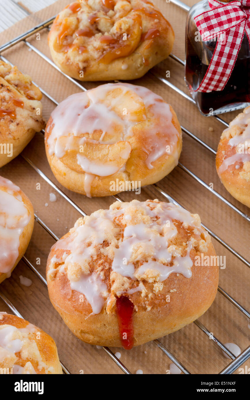 Rolls with jam Stock Photo - Alamy