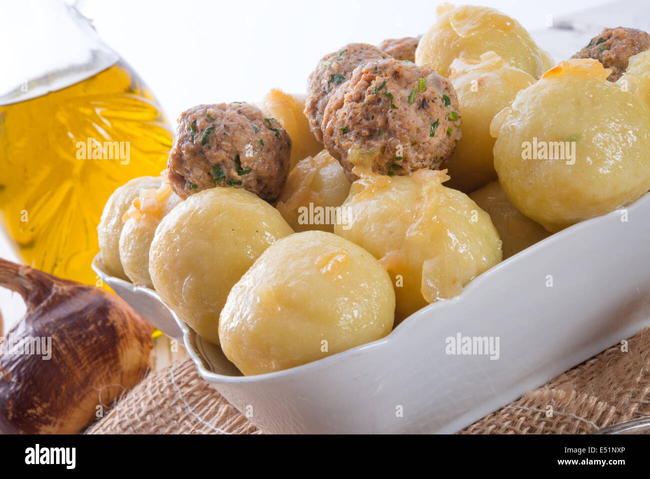 dumplings with meatball Stock Photo - Alamy