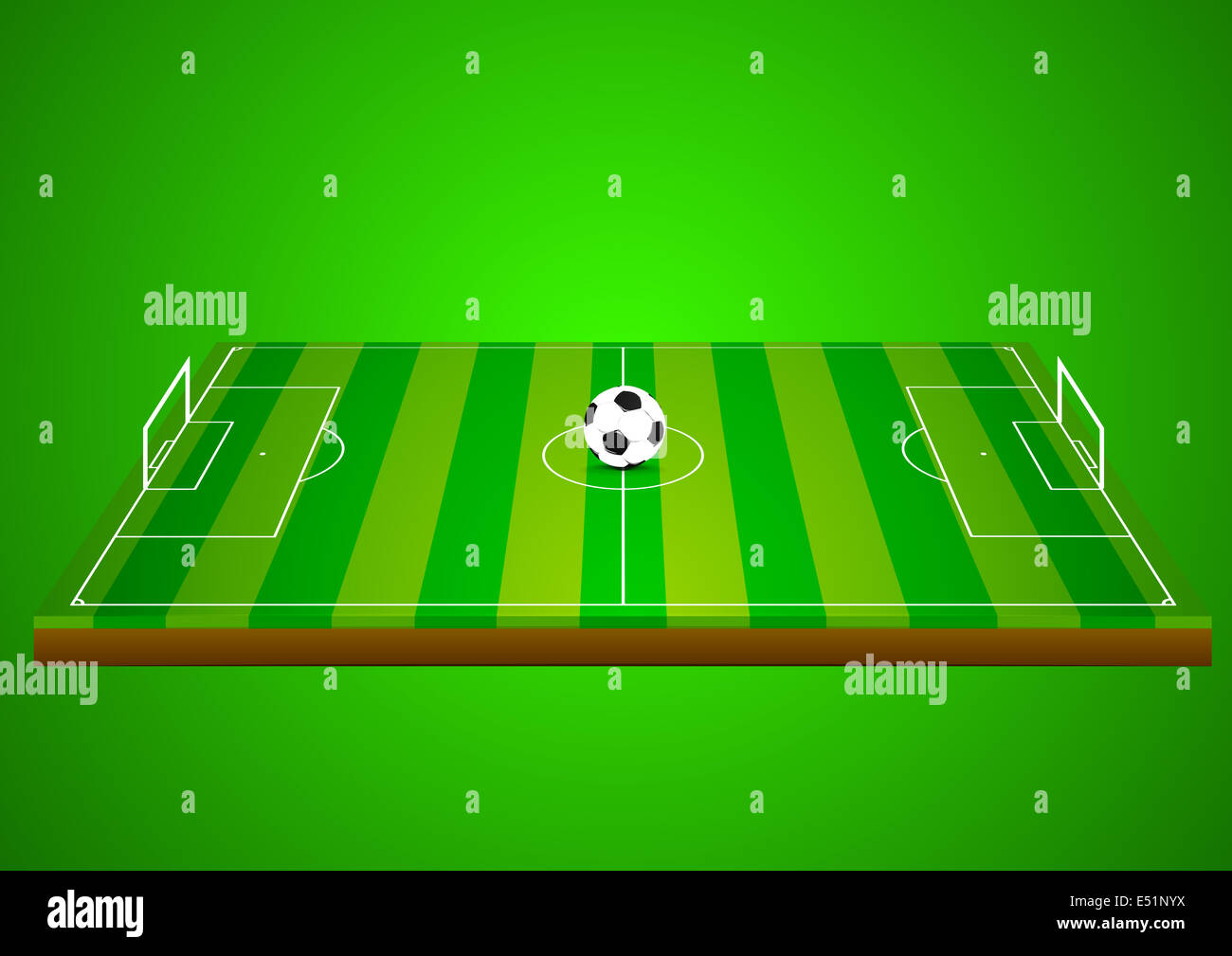 soccer field with ball Stock Photo - Alamy