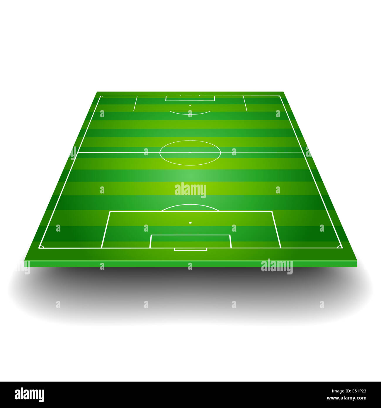 soccer field with perspective Stock Photo - Alamy