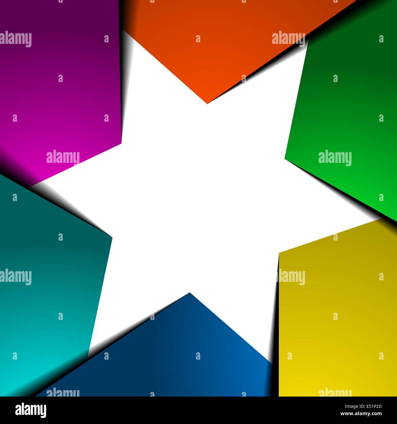 six star infographic template Stock Photo - Alamy
