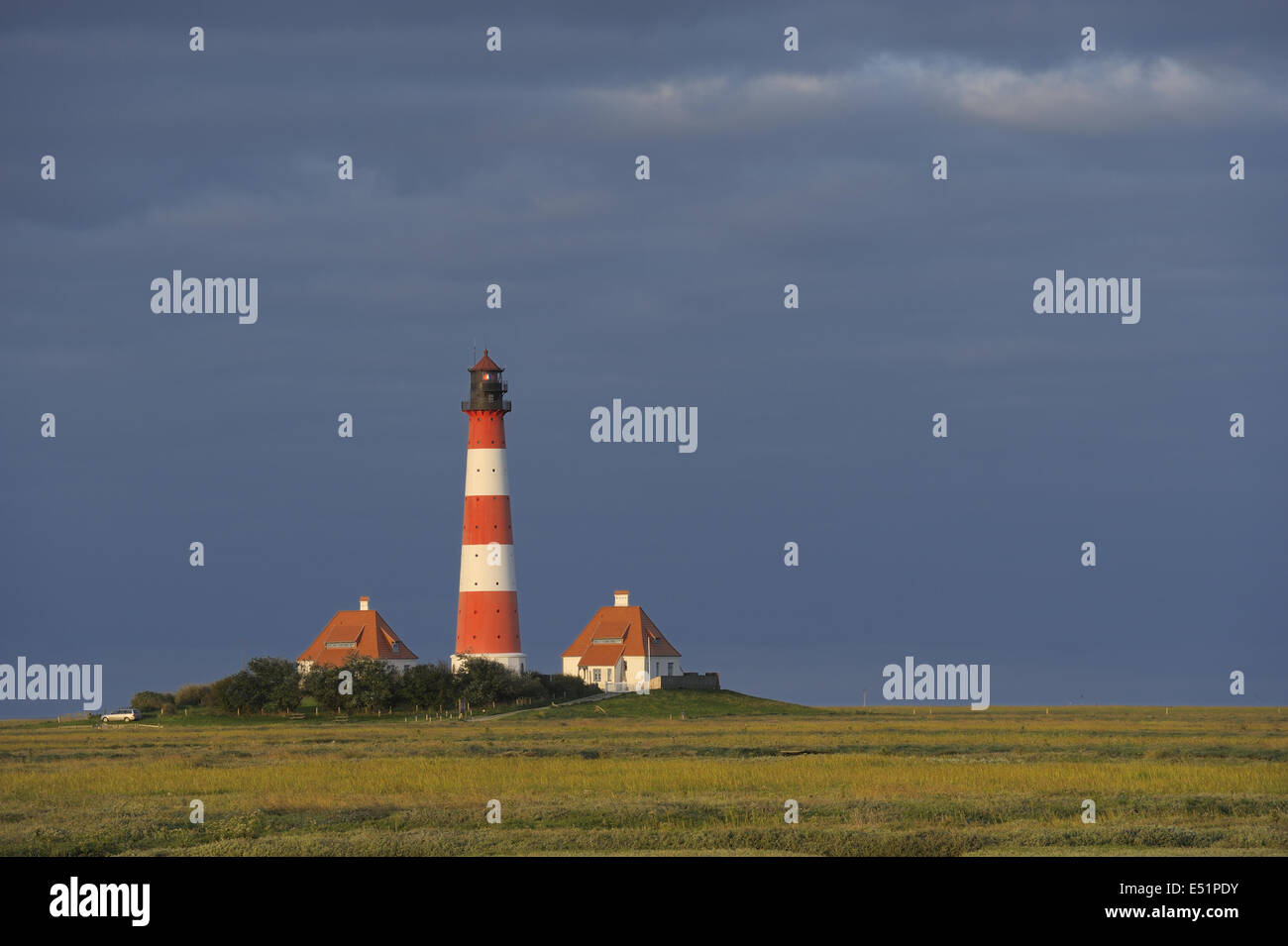 Westerhever lighthouse westerheversand leuchtturm hi-res stock ...