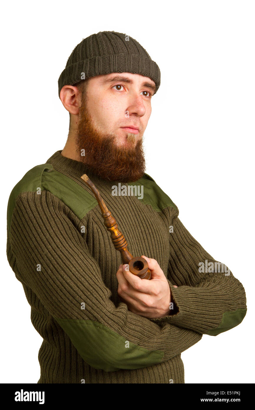 guy smoking a pipe Stock Photo - Alamy