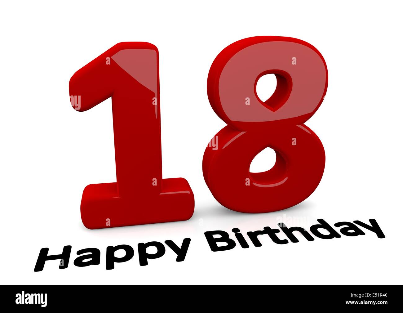 big red number for the birthday Stock Photo - Alamy