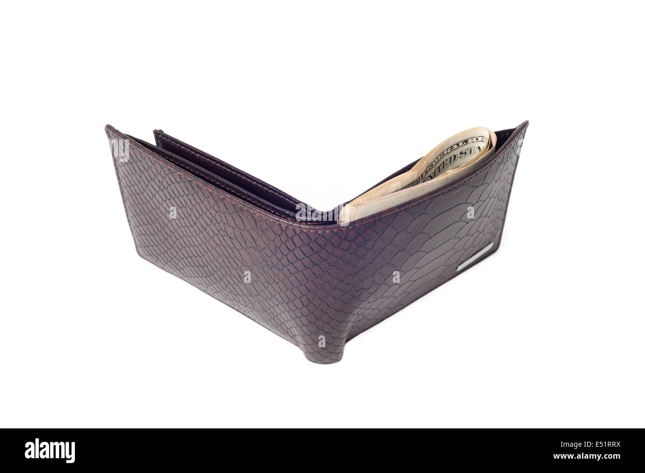 leather wallet with banknotes Stock Photo - Alamy