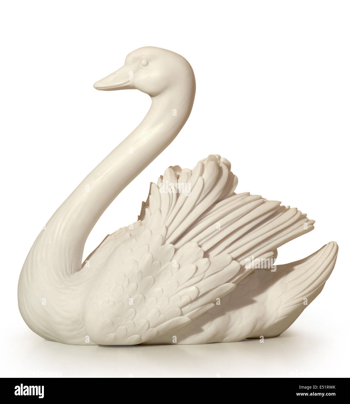 a statue of marble depicting a swan Stock Photo - Alamy