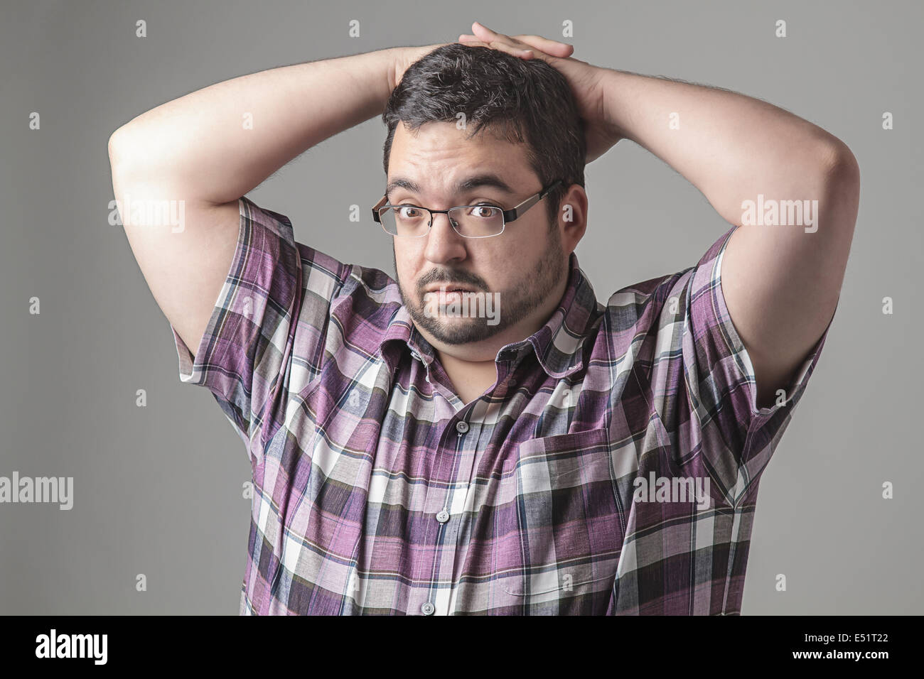 Scared hands up hi-res stock photography and images - Alamy