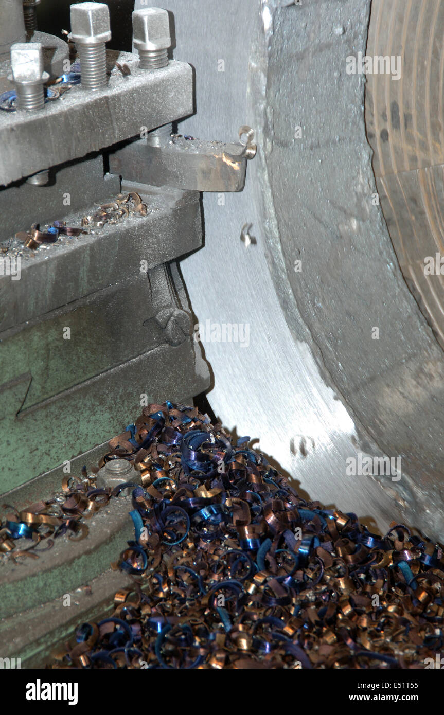 processing of metal on a lathe Stock Photo - Alamy