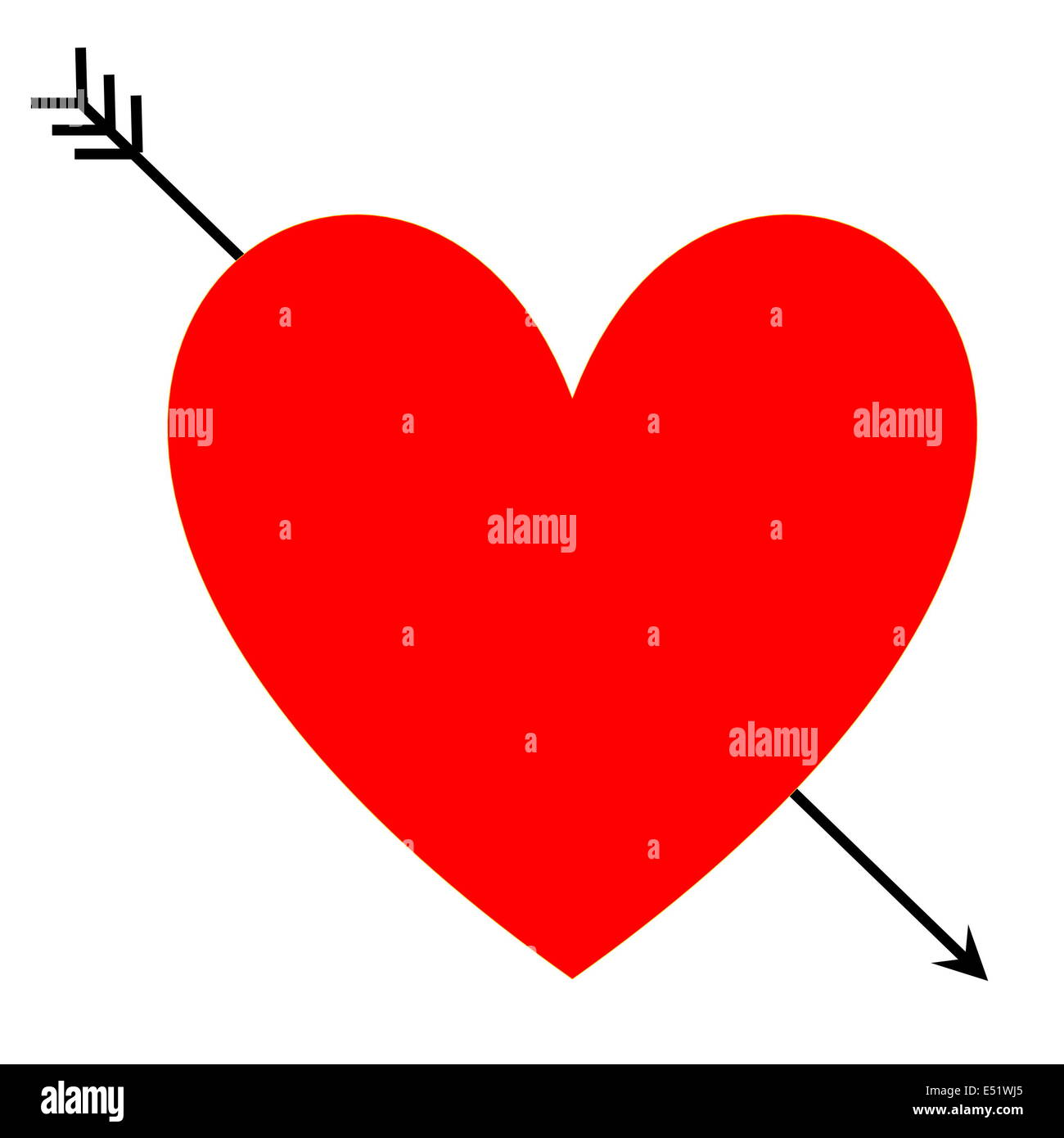 Heart with arrow Stock Photo - Alamy