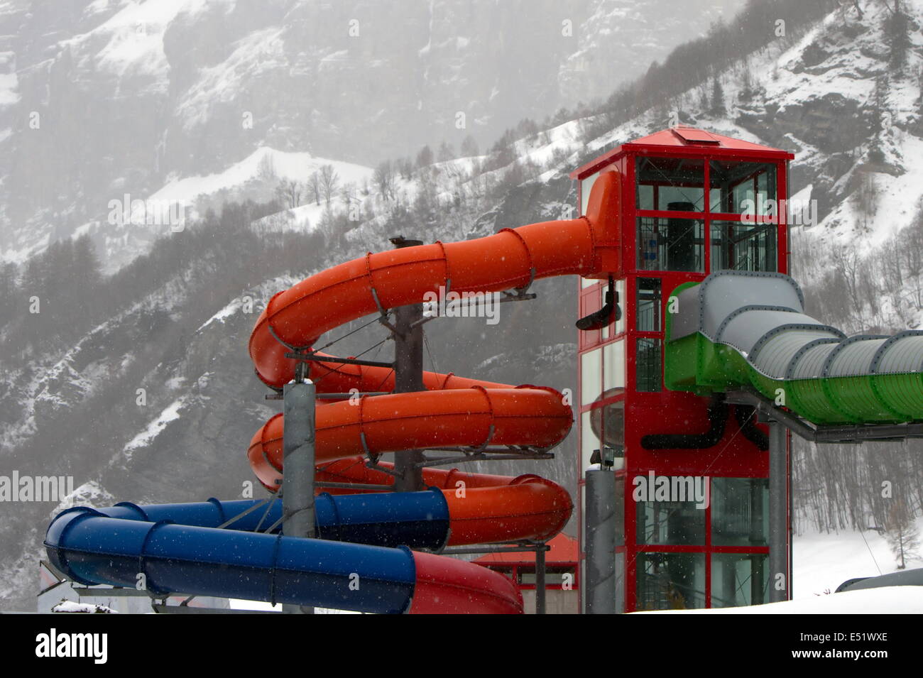 Water park in winter Stock Photo - Alamy
