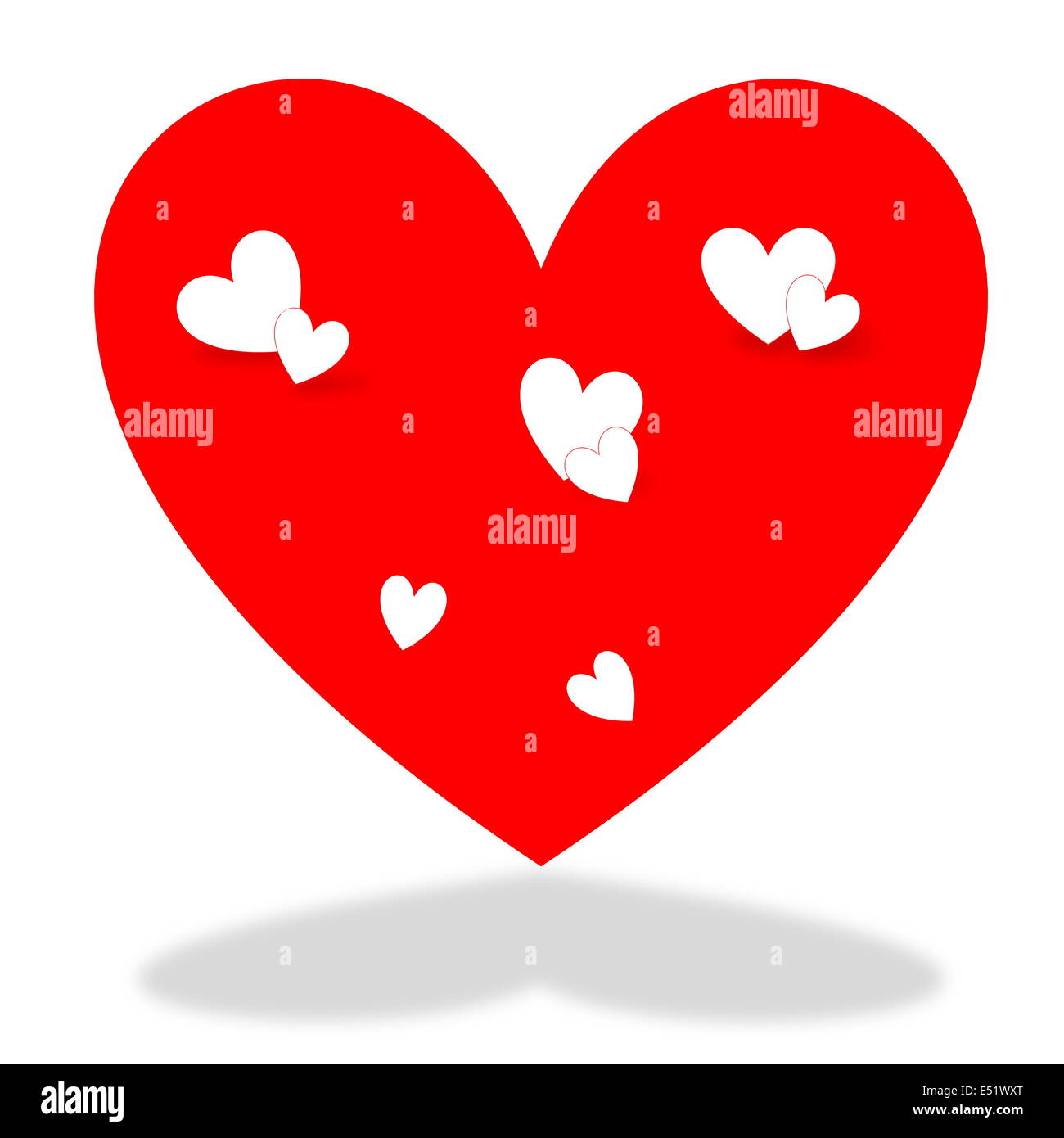 Lots of white hearts hi-res stock photography and images - Alamy