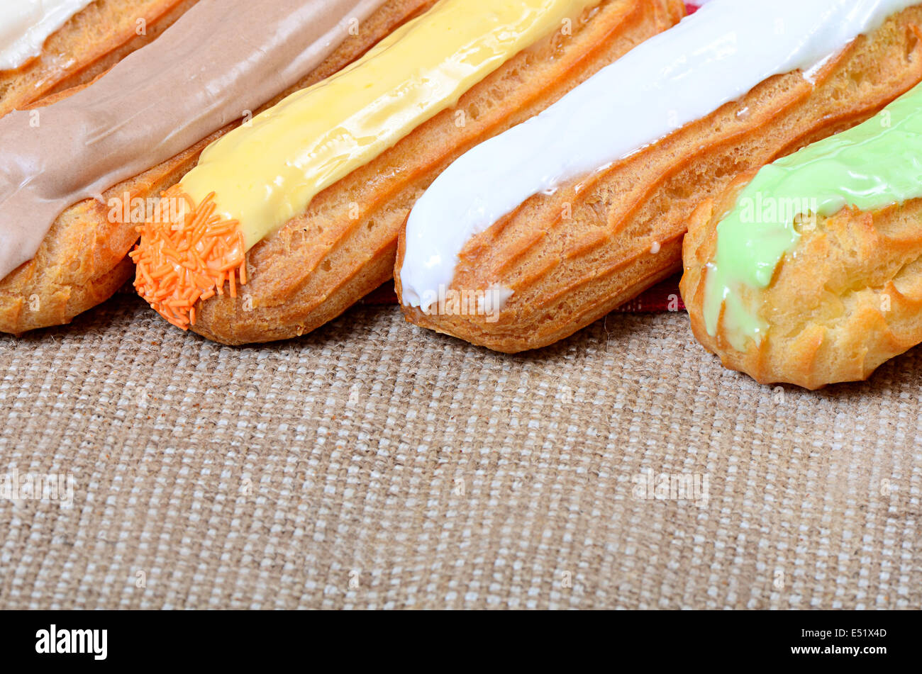Chocolate sweet eclair macro hi-res stock photography and images - Alamy