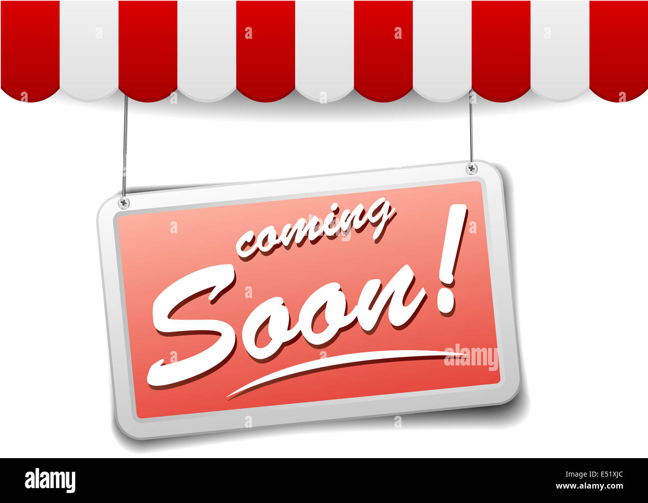 sign coming soon Stock Photo - Alamy
