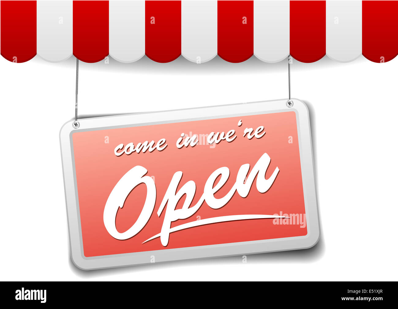 sign come in Stock Photo - Alamy