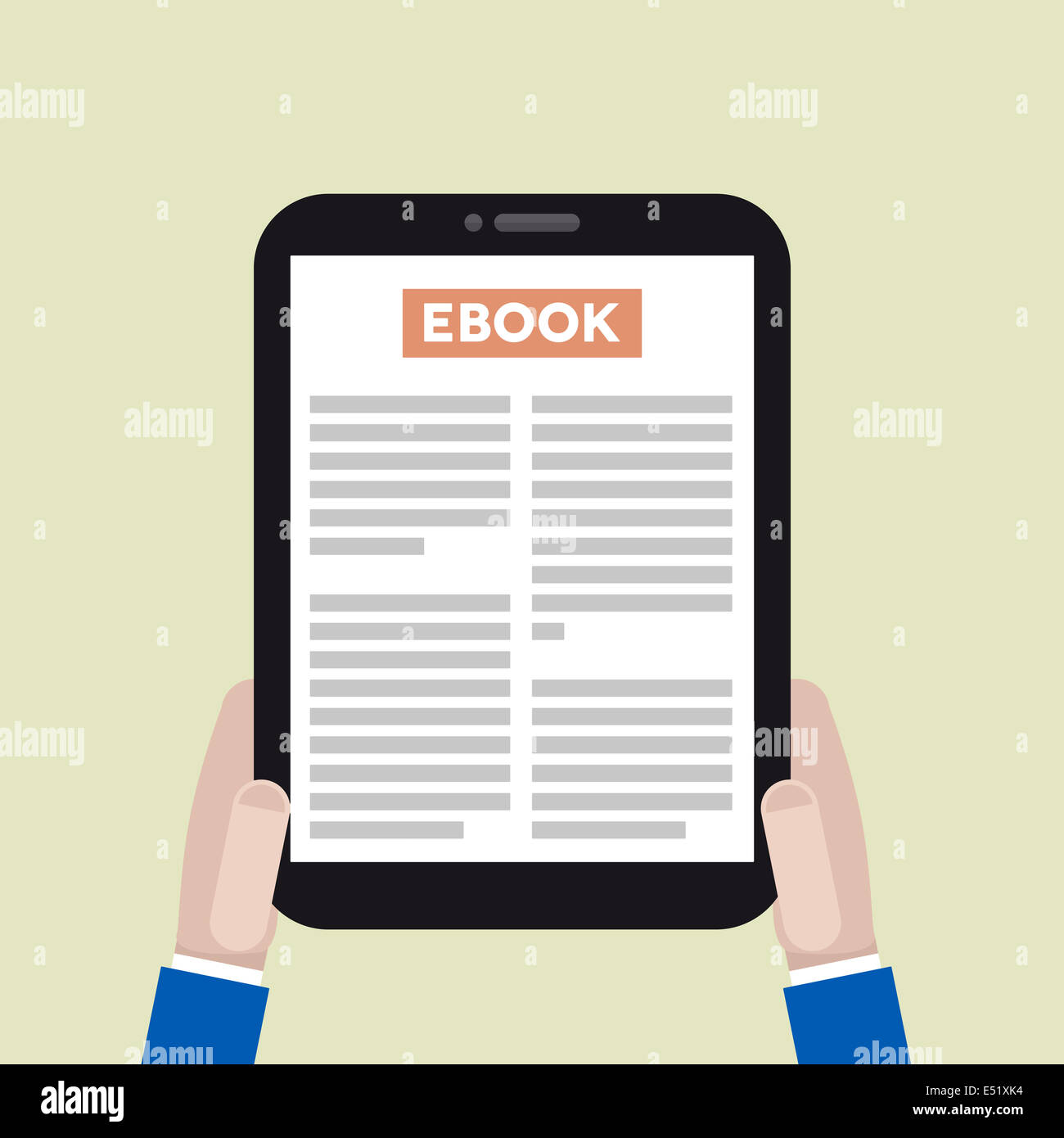 Ebook reader illustration hi-res stock photography and images - Alamy