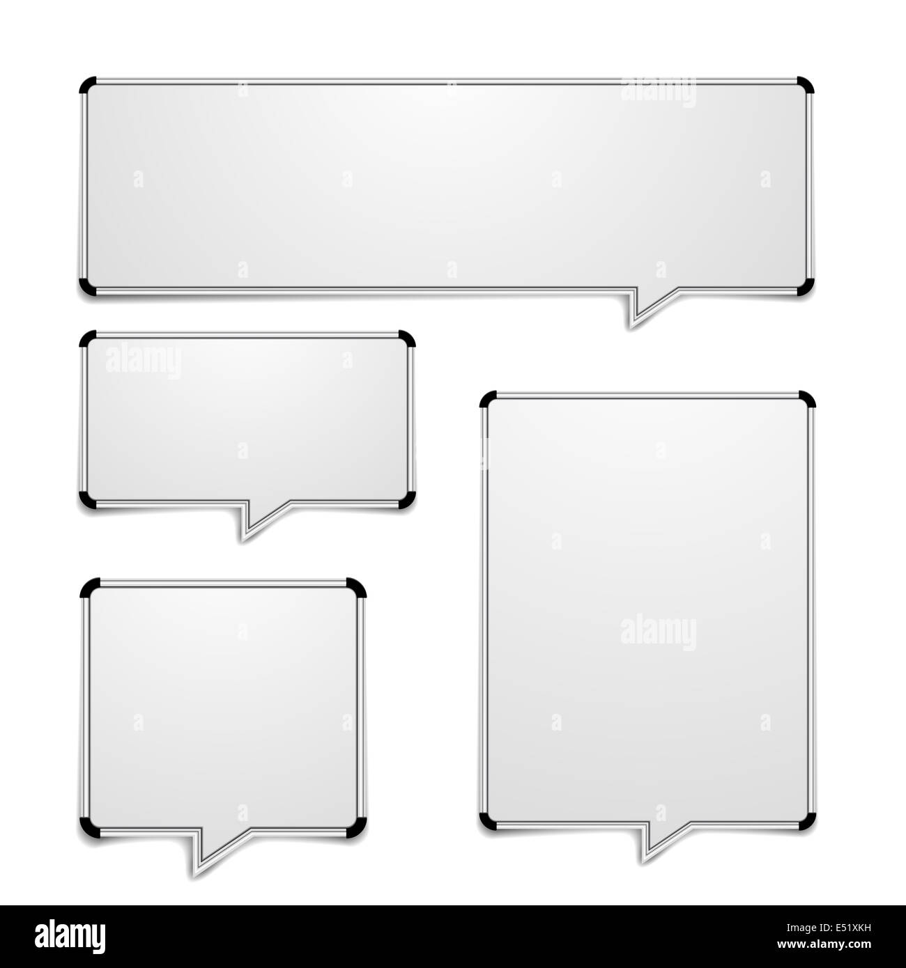 whiteboard speech bubbles Stock Photo - Alamy