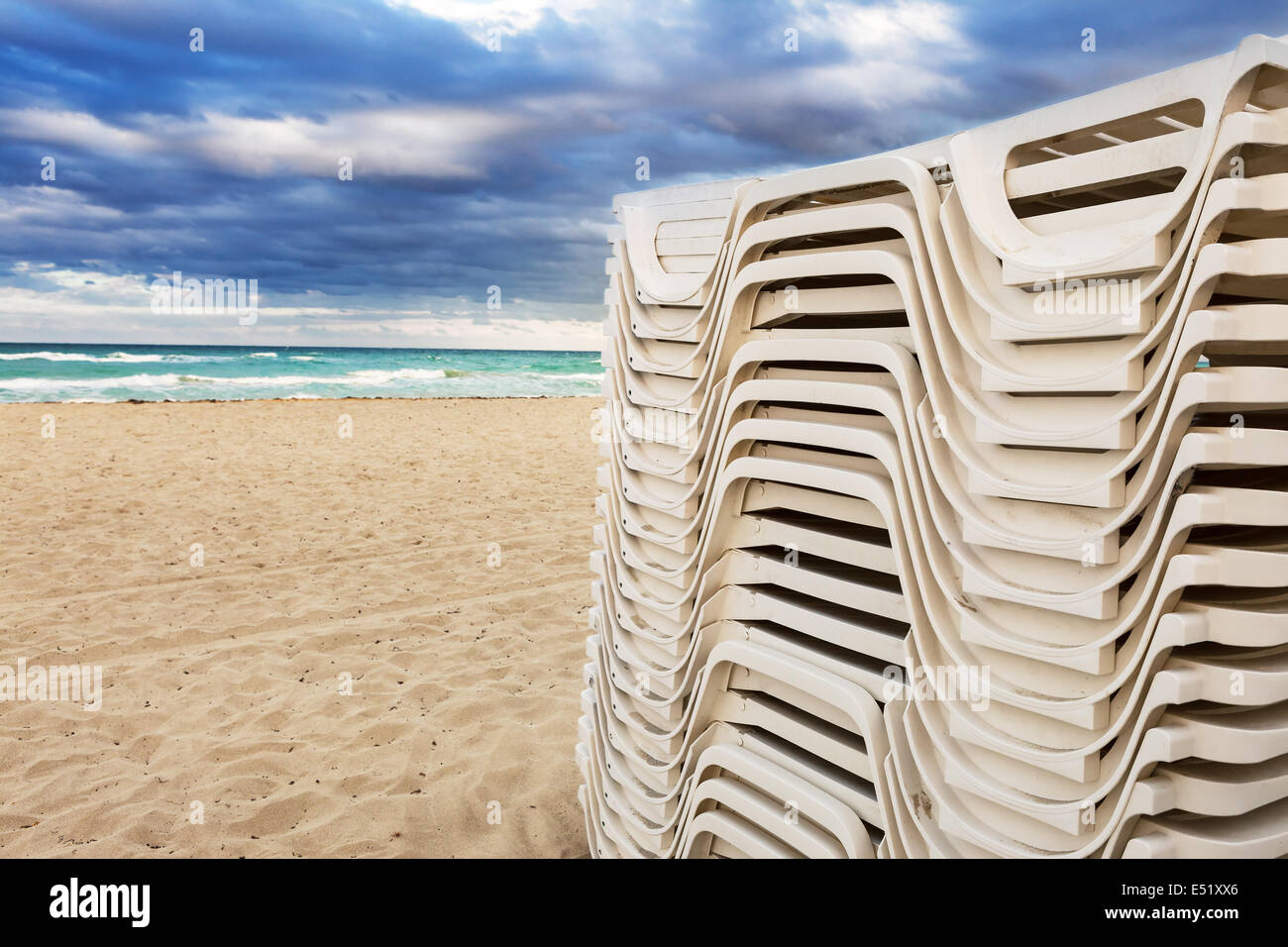 White trestle beds Stock Photo - Alamy