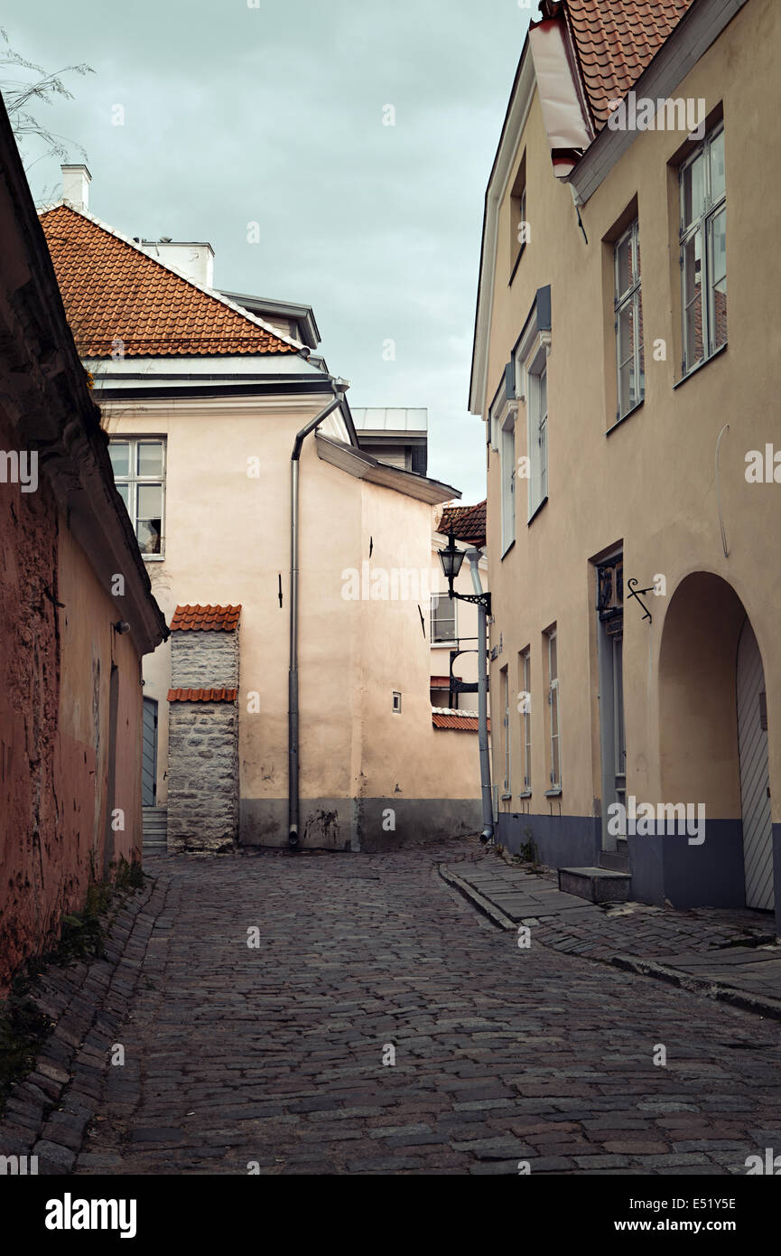 Old European town street Stock Photo - Alamy