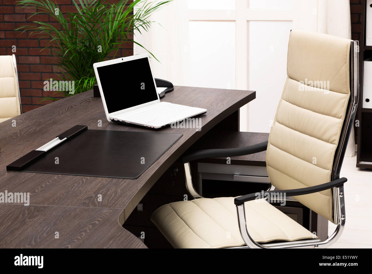 laptop on a desk Stock Photo - Alamy