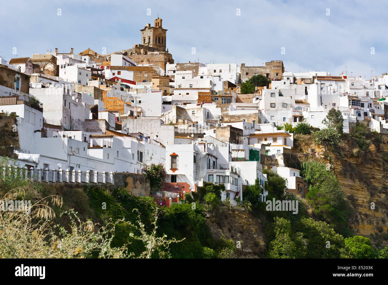 Town on the Hill Stock Photo - Alamy