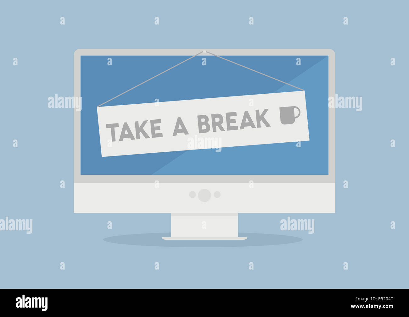 Monitor take a break Stock Photo - Alamy