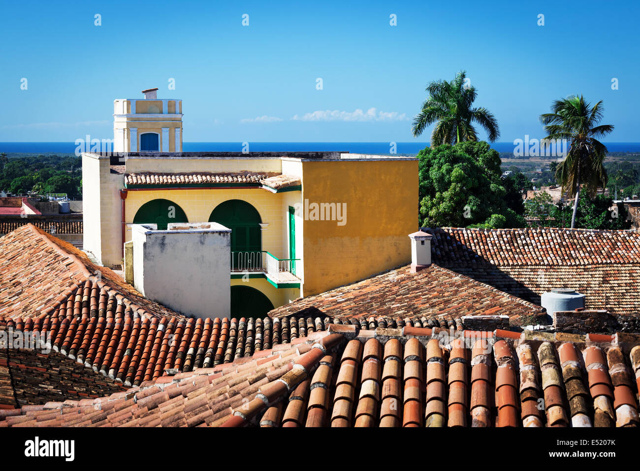 beautiful tiled roofs Stock Photo - Alamy