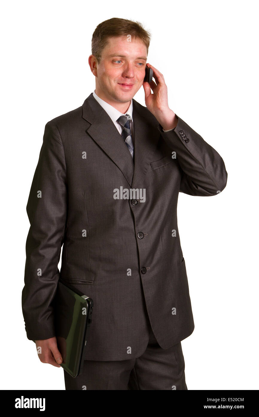 e business man making a phone call Stock Photo - Alamy