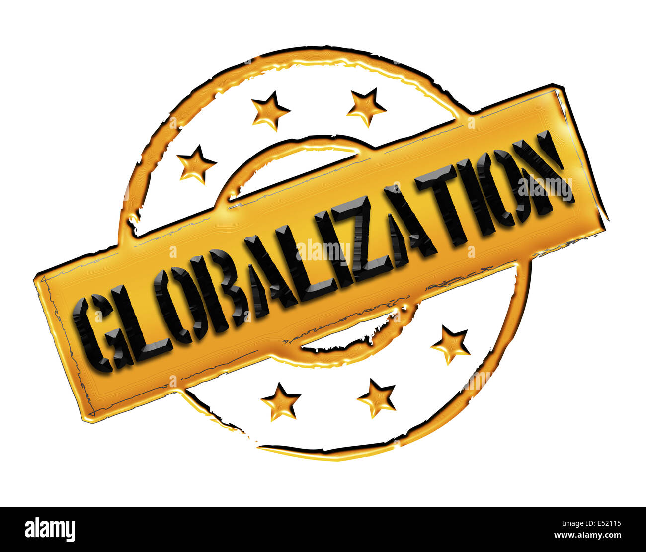 Stamp - globalization Stock Photo - Alamy